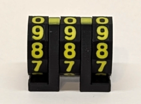 Viper Three-Wheel life counter Black and Yellow • Viper Sleeves